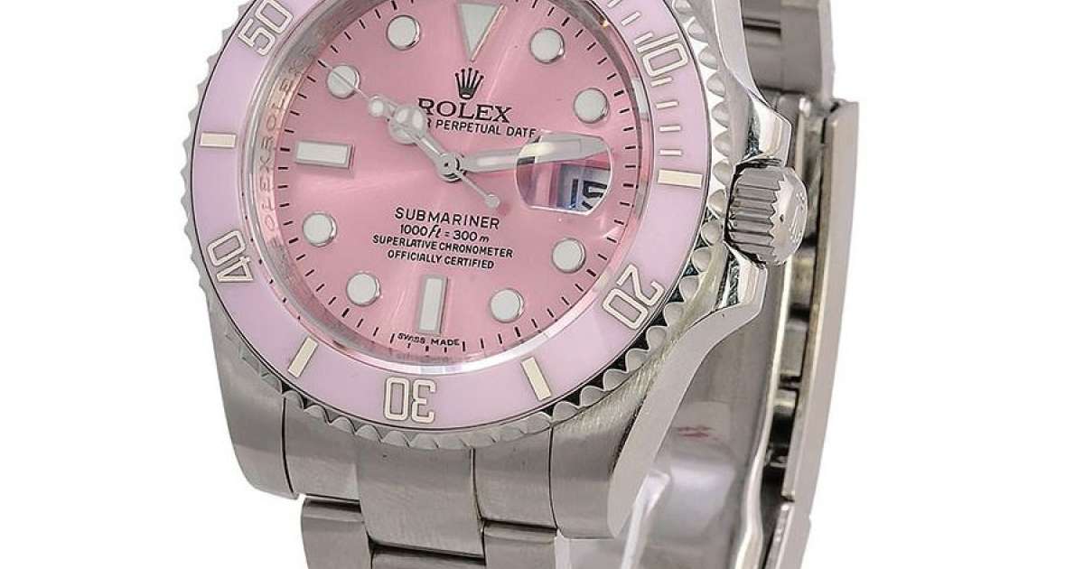 Часы Rolex Submariner Date Ceramic Bezel Silver/Pink/Pink копия, купить ...